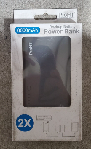 *SEALED* ProHT Backup Battery Power Bank 8000mAh - Black | eBay