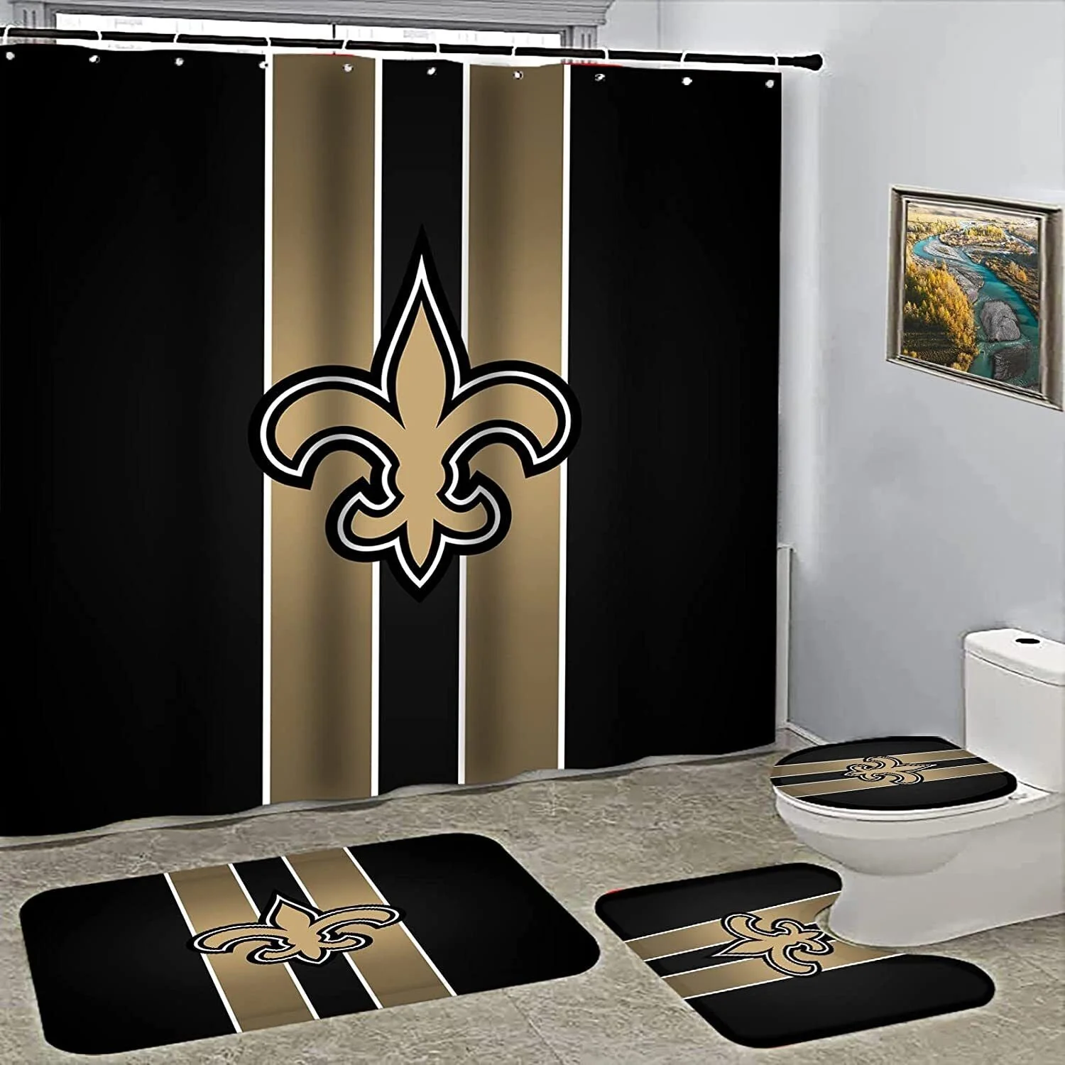New Orleans Saints ver5 Sport Waterproof Shower Curtain Sets. | eBay