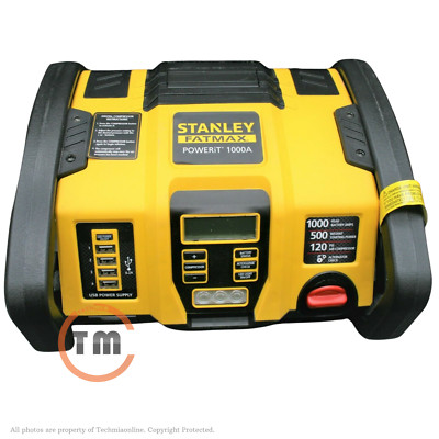 Stanley Fatmax Power Station 12V Jump Starter USB Charger Air Pump 1000 ...