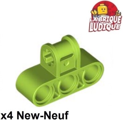 Lego technic 4x pin axle connector perpendicular triple citron vert ...