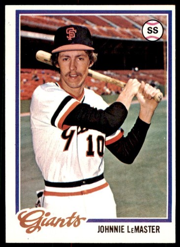 1978 TOPPS JOHNNIE LEMASTER SAN FRANCISCO GIANTS #538 (102) | eBay