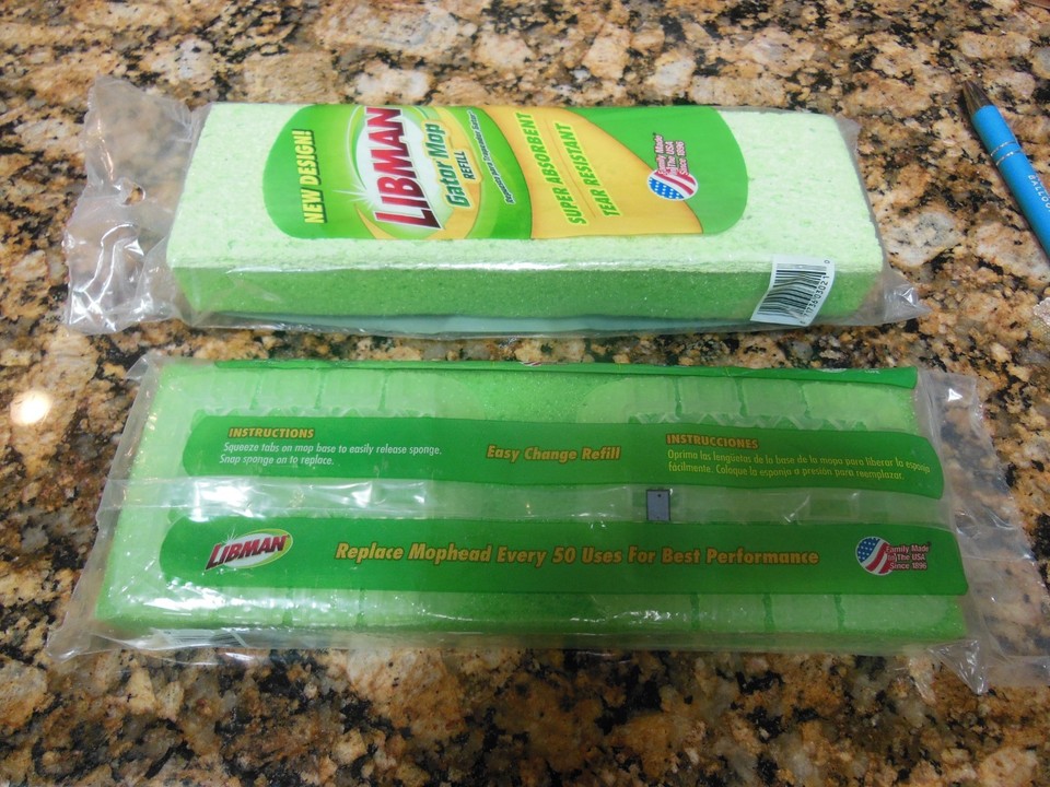 2 pack Libman 3021 Gator Mop Refills, Libman | eBay