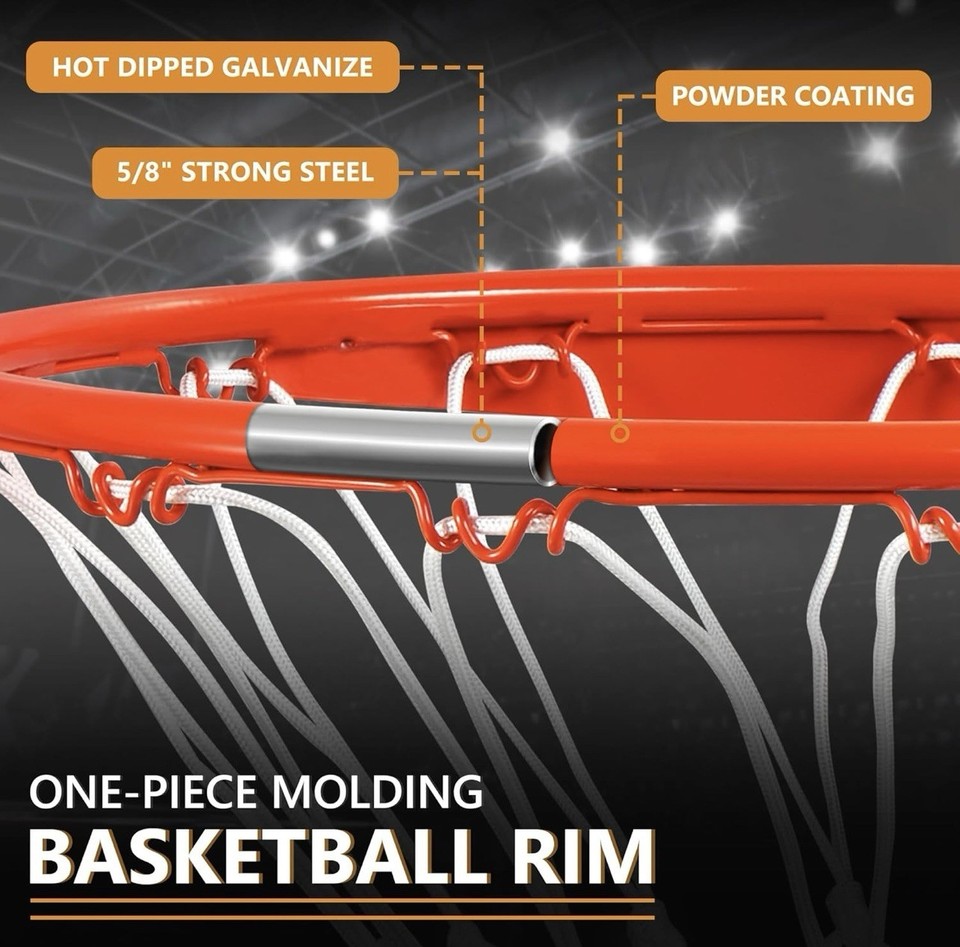 Basketball Rim Replacement, Single-Spring Breakaway Basketball Rim ...