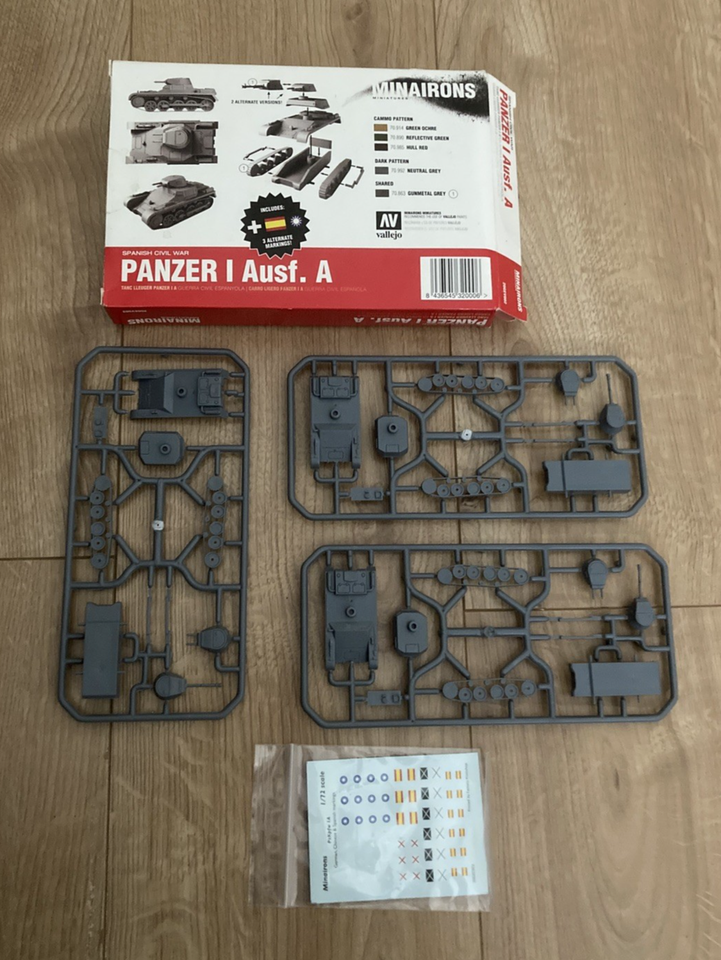 L282 Minairons Miniatures Model Kit - Panzer I Ausf A - 1/72 | eBay UK