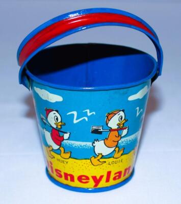 EX! DISNEY 1949 DONALD DUCK TIN "PROMOTIONAL" SAND PAIL WITH WONDERFUL ...