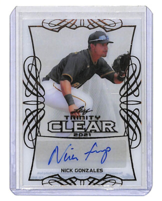 2021 Leaf Trinity Clear Nick Gonzales Auto Autograph Card Pirates | eBay