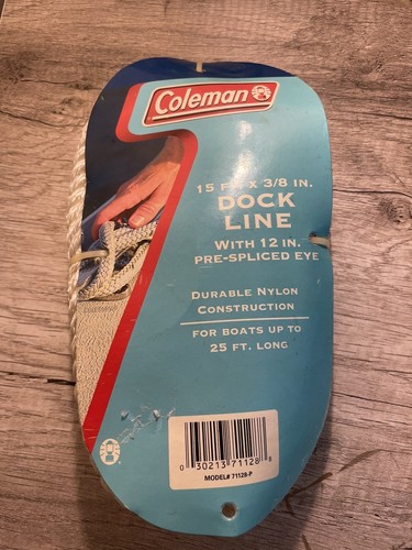 NEW COLEMAN DOCK LINE 15 ' x 3/8" W/12' PRE-SPLICED EYE K119-24 | eBay