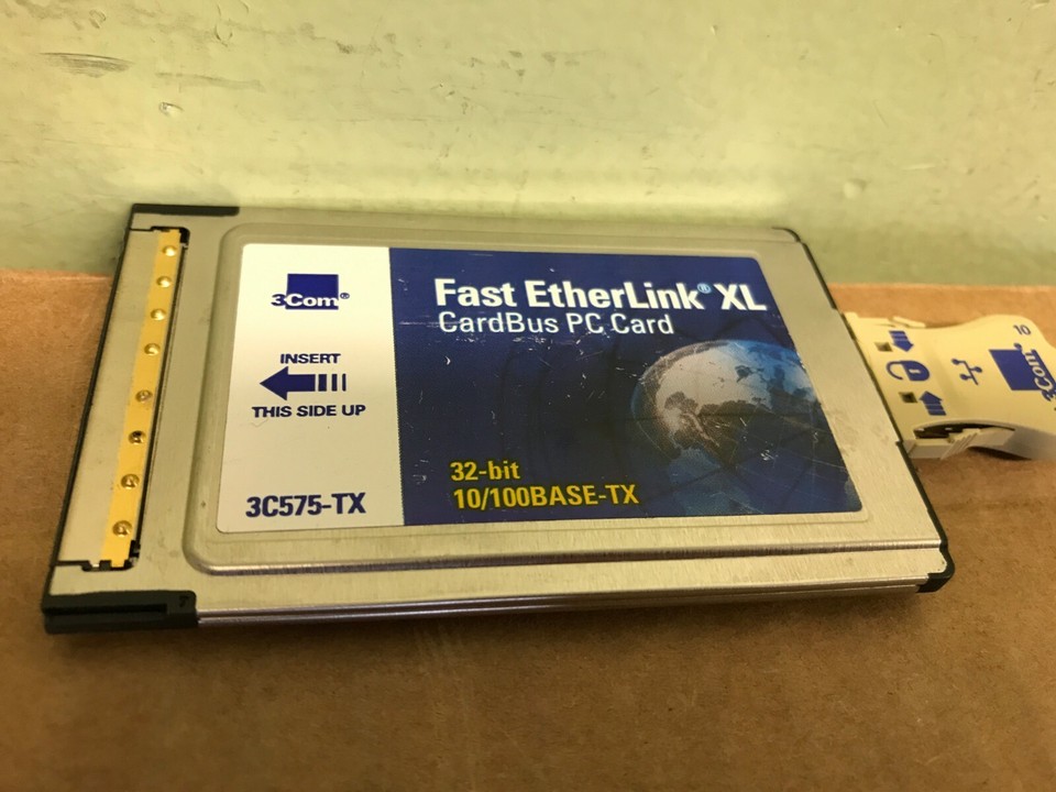 3com 3C757tx Etherlink III Lan PC Card for 10BASE-T PCMCIA w/ Cable ...