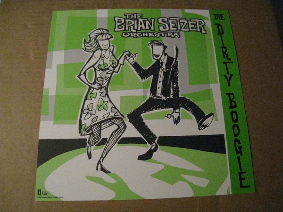 Brian Setzer Orchestra Poster Flat The Stray Cats The Dirty Boogie | eBay