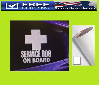 SERVICE DOG ON BOARD ADA VINYL DECAL STICKER WINDOW BUMPER Pet Therapy ...