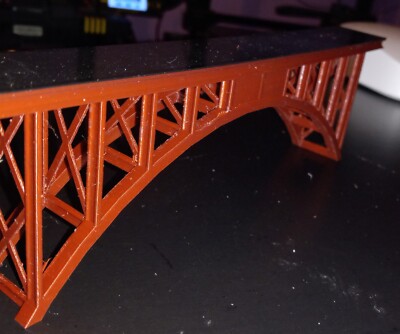 HO Scale Railroad or Vehicle Truss Arch Bridge 3D Printed 1:87 scale ...
