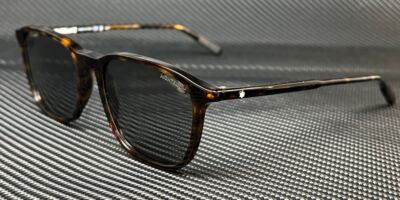 MONT BLANC MB0082S 002 Brown Havana Green Men's 53 mm Sunglasses | eBay