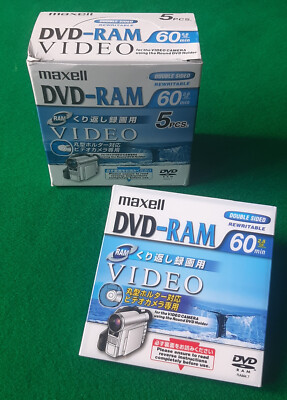 5-Pack MAXELL DVD-RAM 60min 2.8GB STILL SEALED + NEW | eBay.de