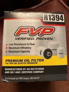 FVP R1394 Engine Oil Filter Replaces 57530 PL22821 PH2840 LF413F LF3615 ...