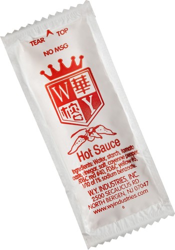 W.Y. Industries Chinese Chili Hot Sauce, 100 Individually Sealed Sauce ...