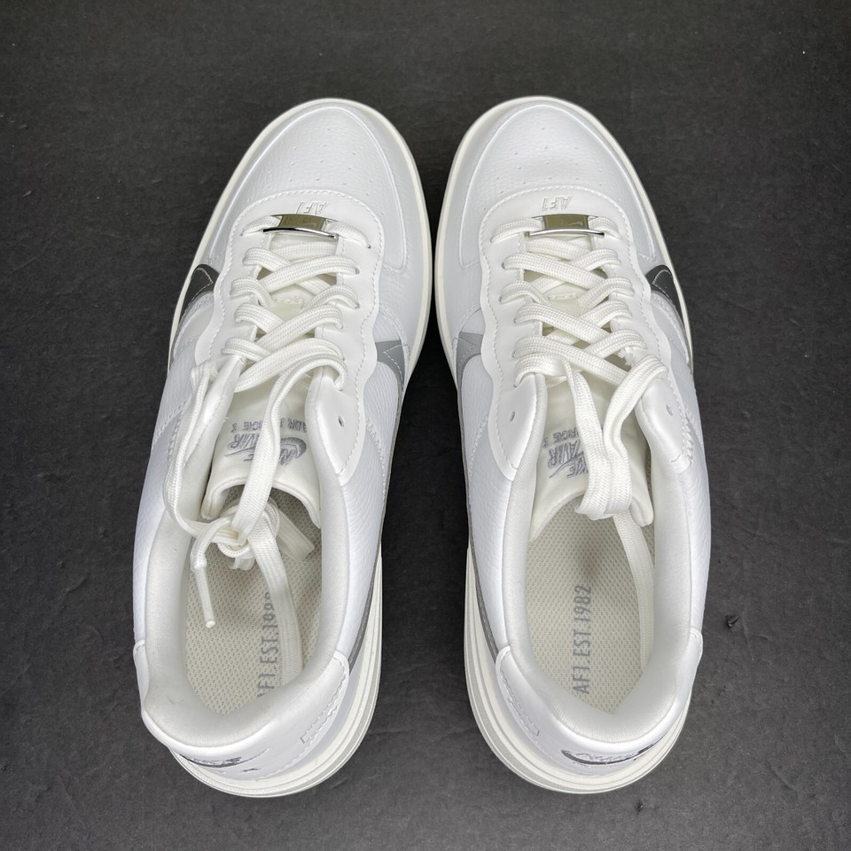 New Nike Air Force 1 Platform Women Size 10 Shoes Summit White Silver ...