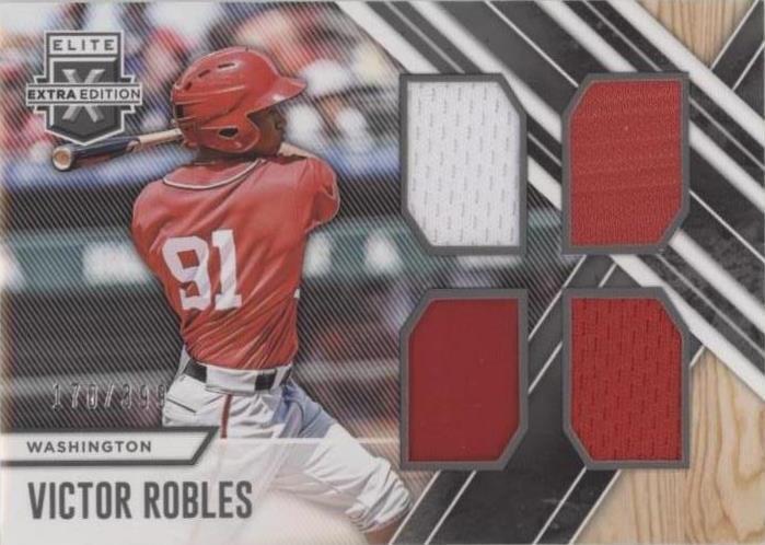 2017 Panini Elite Extra Edition - Quad Materials Victor Robles #QM-VR ...