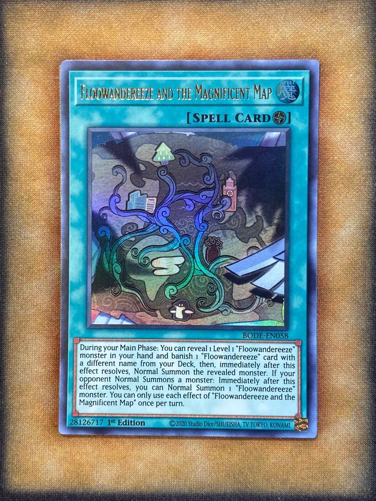 Yugioh Floowandereeze and the Magnificent Map BODE-EN058 Ultra Rare 1st ...