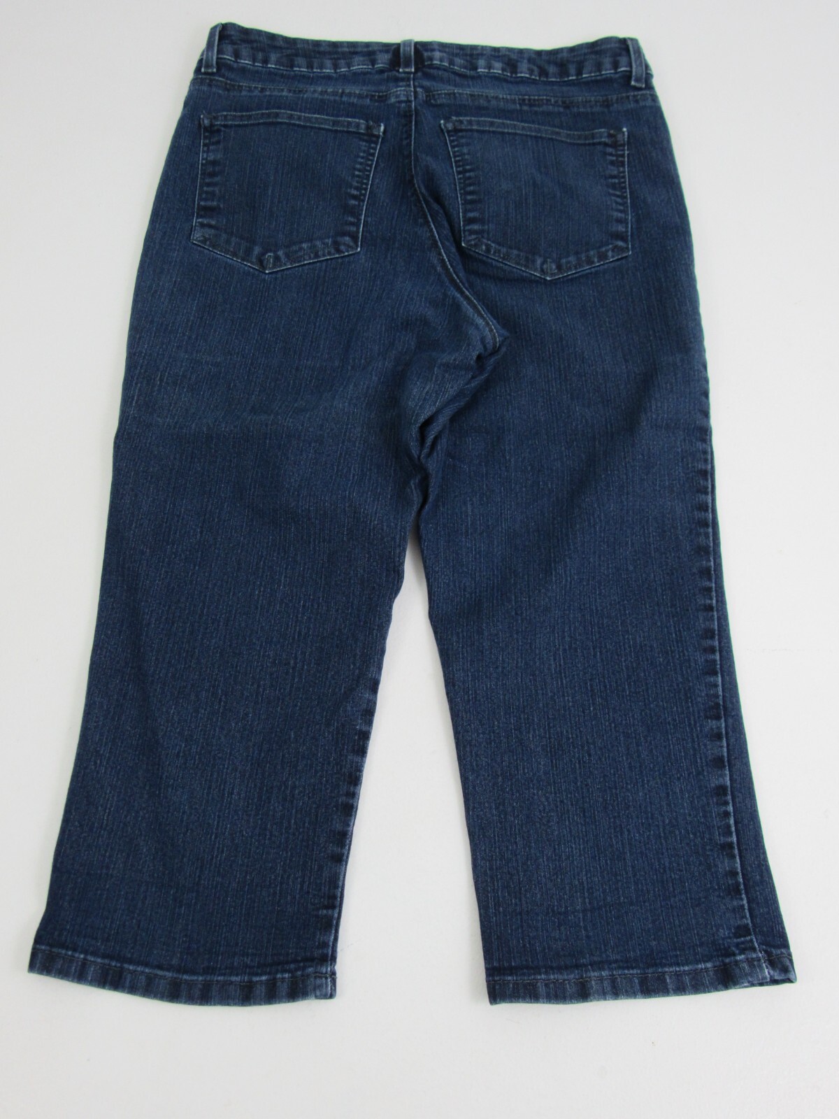 Lee Classic-Fit High-Rise Cropped-Leg Women's Size 33 Blue Cotton Denim ...