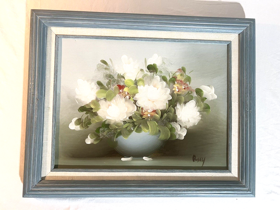 Vintage Signed and Framed ROSSY Original Floral Oil Painting - Stunning ...