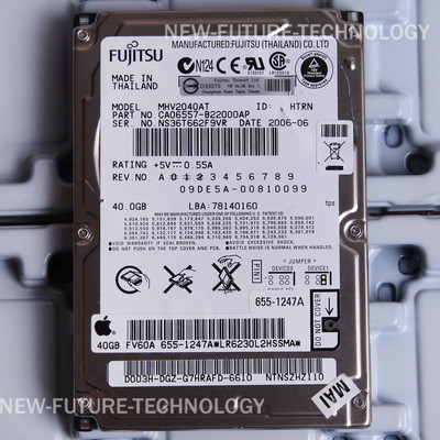 tested FUJITSU 40 GB 2.5" 4200 RPM IDE MHV2040AT Hard Disk Drive HDD ...