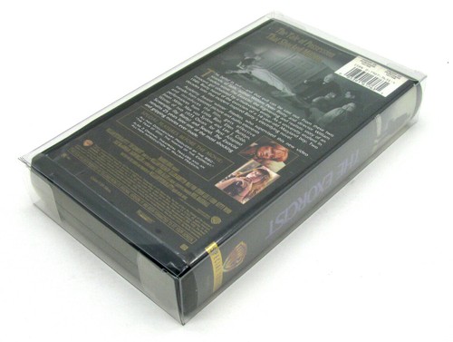 1x VHS MOVIE SMALL CLAMSHELL (SIZE B) CLEAR PLASTIC PROTECTIVE BOX ...