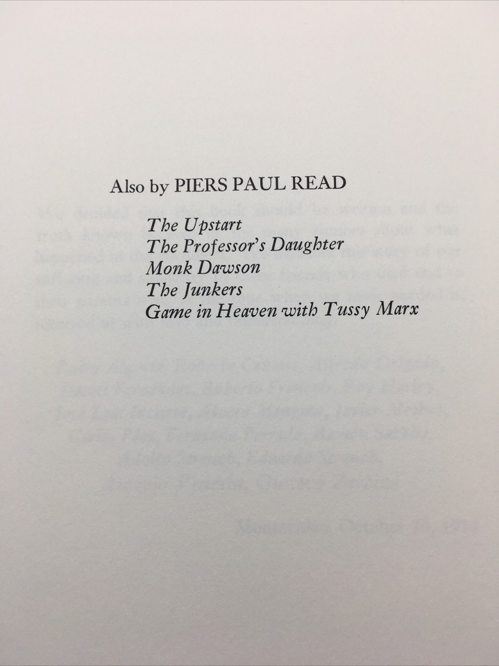 1974 Alive The Story of the Andes Survivors by Piers Paul Read 1st Ed ...