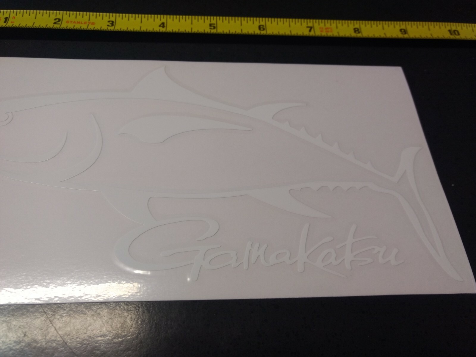 White Gamakatsu Tuna Decal Sticker Approximately 8 1/2" x 4 1/4" | eBay