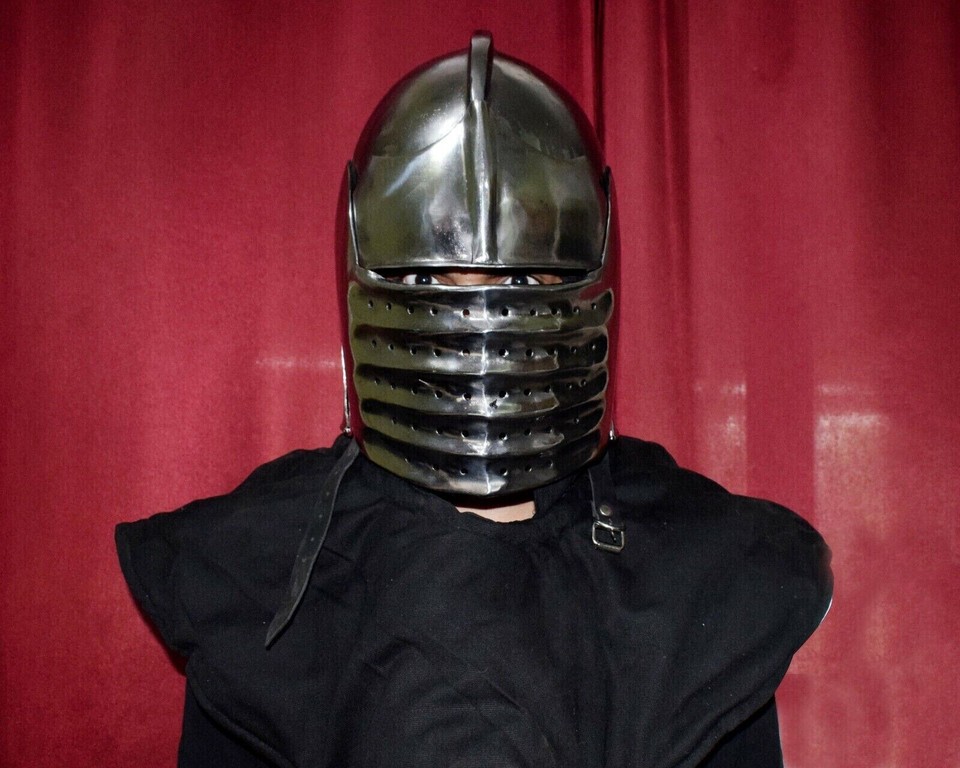 HMB, BUHURT, IMCF, SCA Tournament Medieval Armor Bellow Face Sallet ...