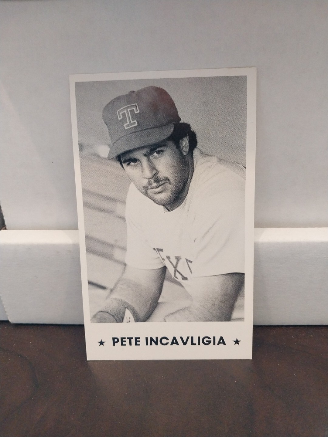 PETE INCAVLIGIA 1987 Rob Broder Action Superstars 3" X 5" Baseball Card ...