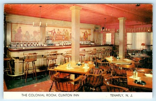 TENAFLY, New Jersey NJ ~ Clinton Inn COLONIAL ROOM Interior Roadside ...