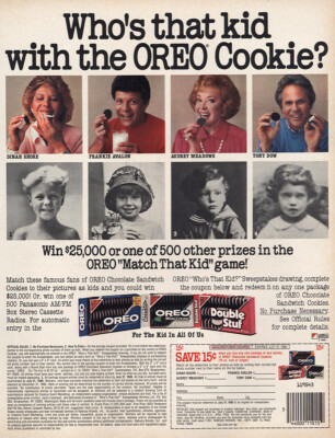 1986 Oreo Cookies: Whos That Kid Vintage Print Ad | eBay