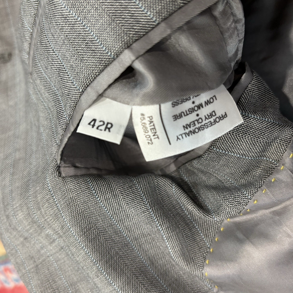HART SCHAFFNER MARX Gold Trumpeter 2 pc suit 42R grey wool 36x32 MiUSA ...