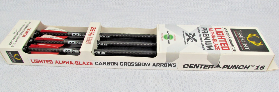 TENPOINT EVO-X CENTERPUNCH 16 ALPHA-BLAZE CARBON ARROWS, 16", .001" (GREEN) 3PK | eBay