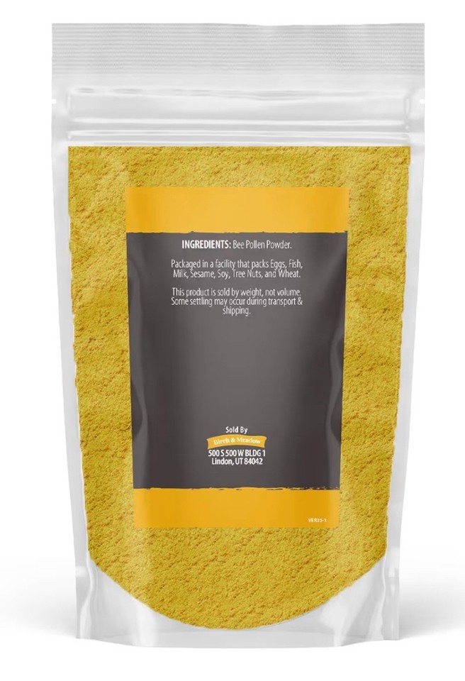 Birch & Meadow Bee Pollen Powder, Natural & Nutritious Slightly Sweet ...