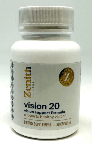 Zenith Labs Vision 20 Eye Support Healthy Formula 30 Capsules, Exp 11/ ...