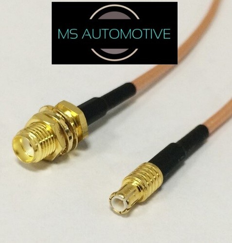 SMA FEMALE TO MCX MALE SAT NAV DAB GPS AERIAL ADAPTER CONNECTOR CABLE ...