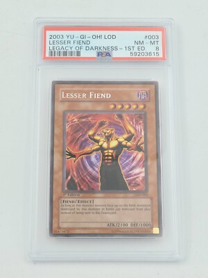 2003 Yugioh Legacy of Darkness LOD-003 Lesser Fiend Rare 1st Edition ...
