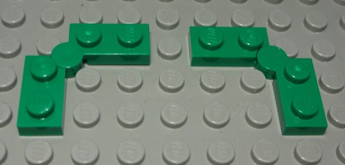 LEGO Plate Hinge Joint 1x2 to 1x2 Green 2 Piece (2397) | eBay