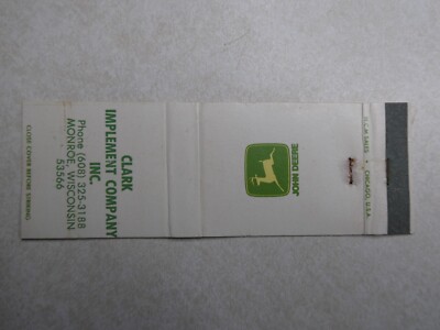 AQ350 Matchbook Cover Clark Implement Company Incorporated Monroe ...