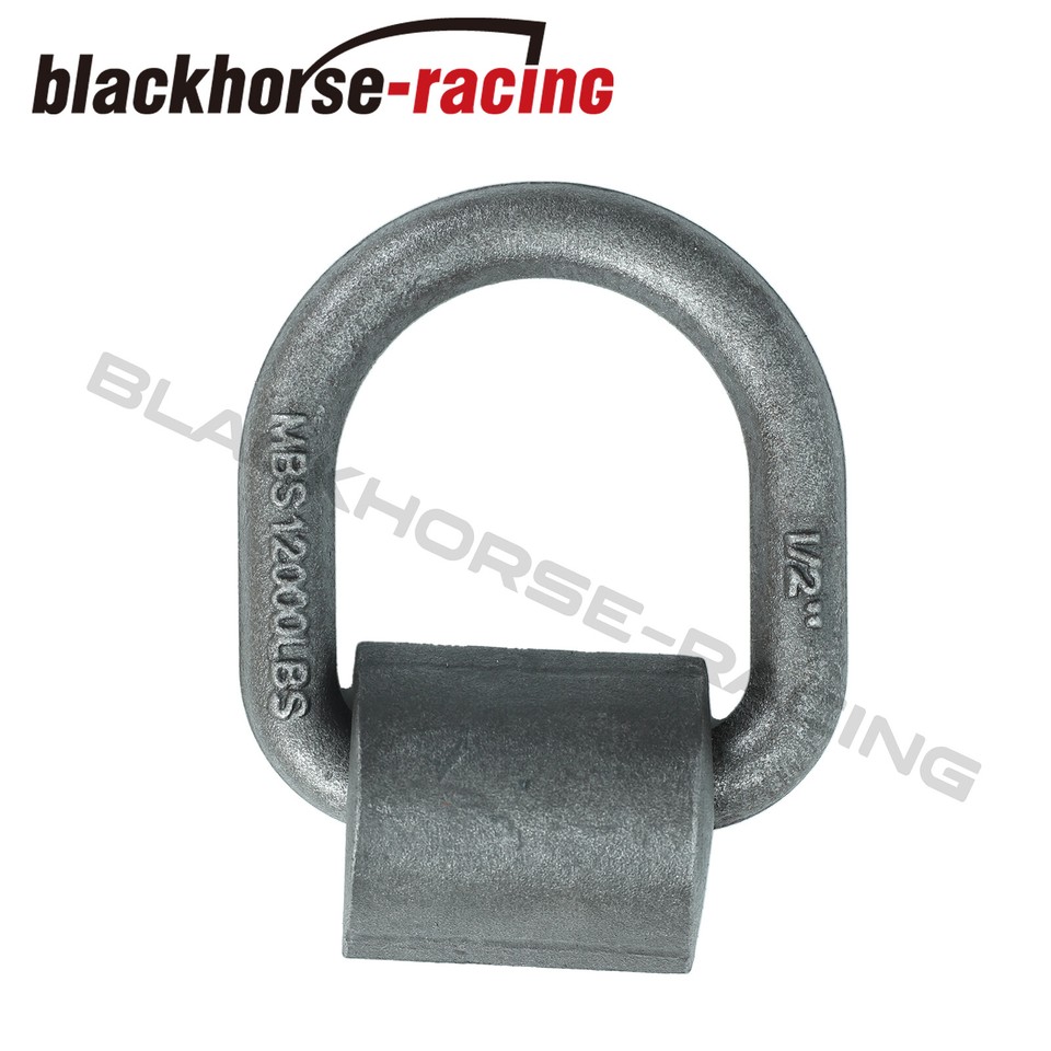 (12 Pack) 1/2" Heavy Duty Weld-On Forged Mounting D Ring 12000 Lbs, WLL ...