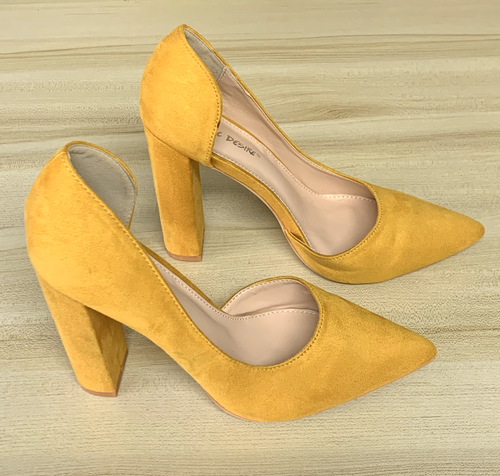 Women's 9 AU Public Desire Side Cut Suede High Event Block Heels ...
