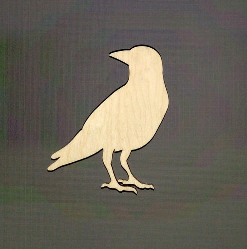 Crow Bird Unfinished Wood Shape Cut Out C11255 Laser Crafts Lindahl ...