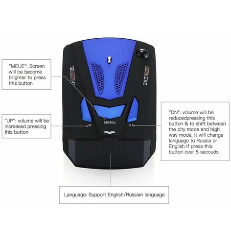 Best Laser Camera Radar Detector Cop Cars Police Scanner Real Kit 360 ...