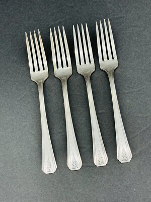 Oneida CLARION Community Dinner Fork Art Deco Par Plate Flatware (Set ...
