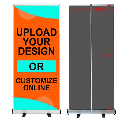 33.5x80，Standard Retractable Roll Up Banner Stand + Graphics Printed ...