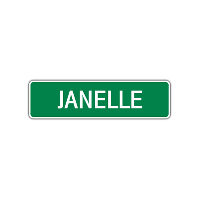 Janelle Girls Name Letter Printed Label Art Decor Novelty Aluminum ...