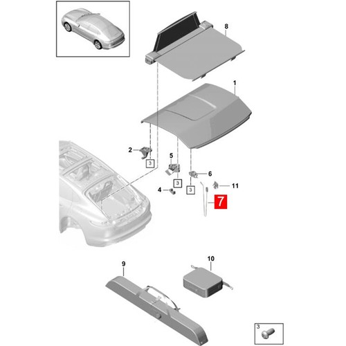 Rear Right Luggage Compartment Holding Strap for Porsche 2017-2023 ...