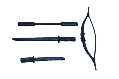 REPRO 1984 Storm Shadow SET 4 Parts Bow 2 Swords Nunchuk Weapon/Acc GI ...
