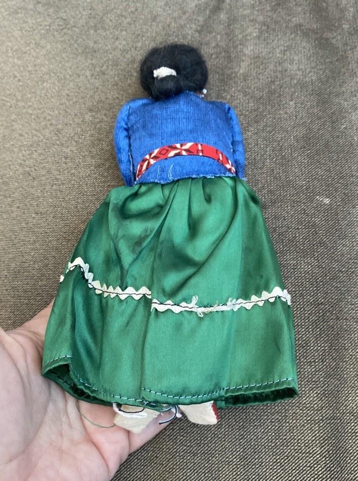 Vintage Handmade Navajo cloth doll Ragdoll Small 9” Native American ...